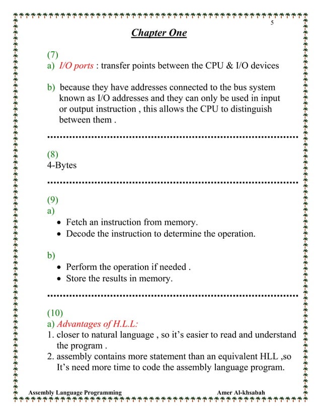 Assembly language solution | PDF
