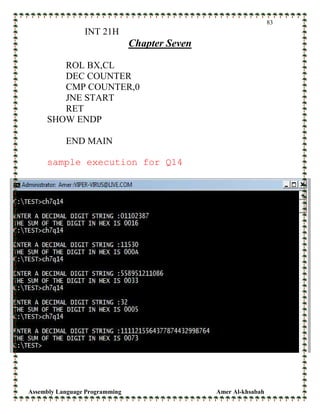 Assembly language solution | PDF