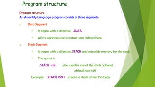 Assembly Language lecture university of narowal | PPTX