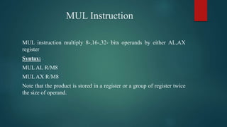 Assembly language | PPTX | Computing | Technology & Computing