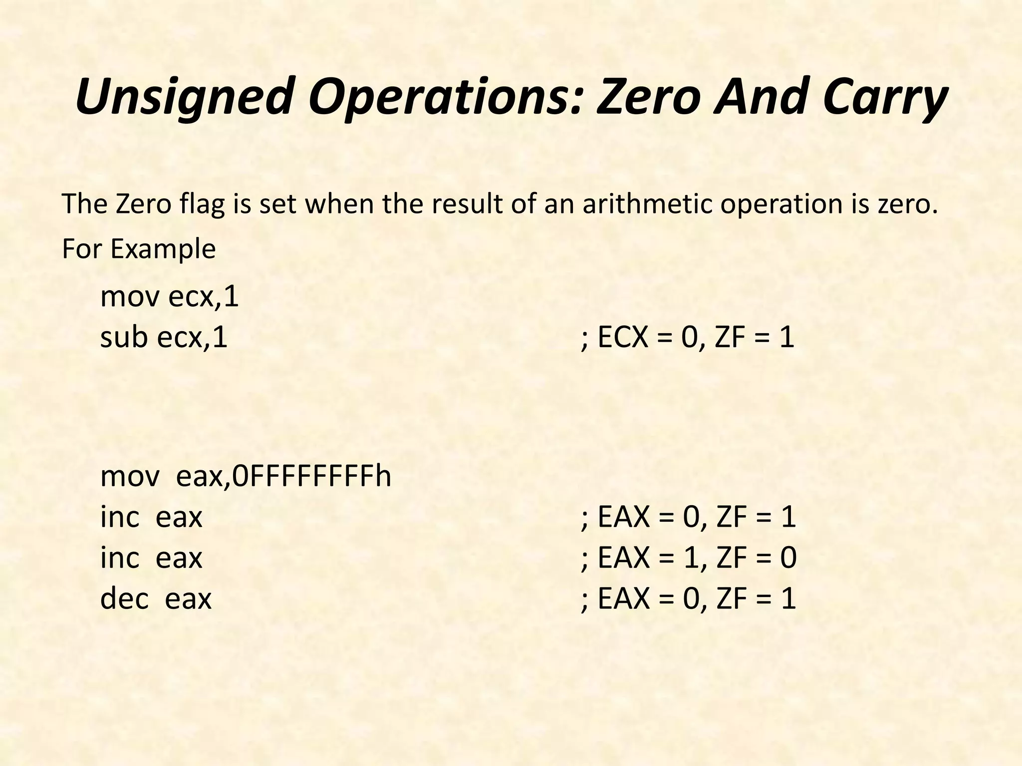Assembly Language Addition And Subtraction Ppt