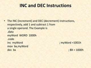 Assembly language (addition and subtraction) | PPTX