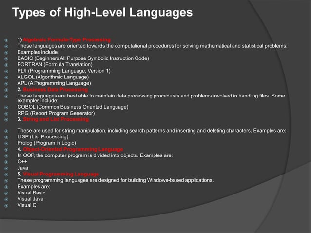 assembly language and high level language.pptx | Programming Languages ...