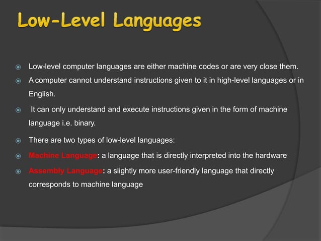 assembly language and high level language.pptx | Programming Languages ...