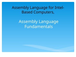 Assembly Language Fundamental- Computer Organisation | PPT