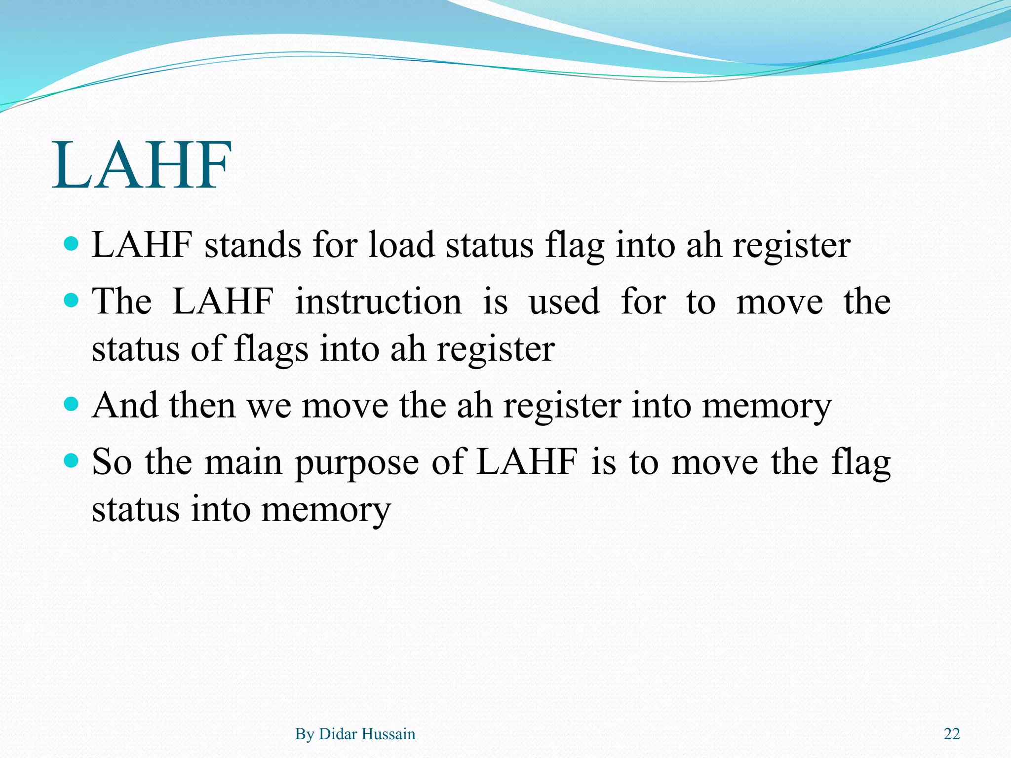 Assembly language instructions | PDF