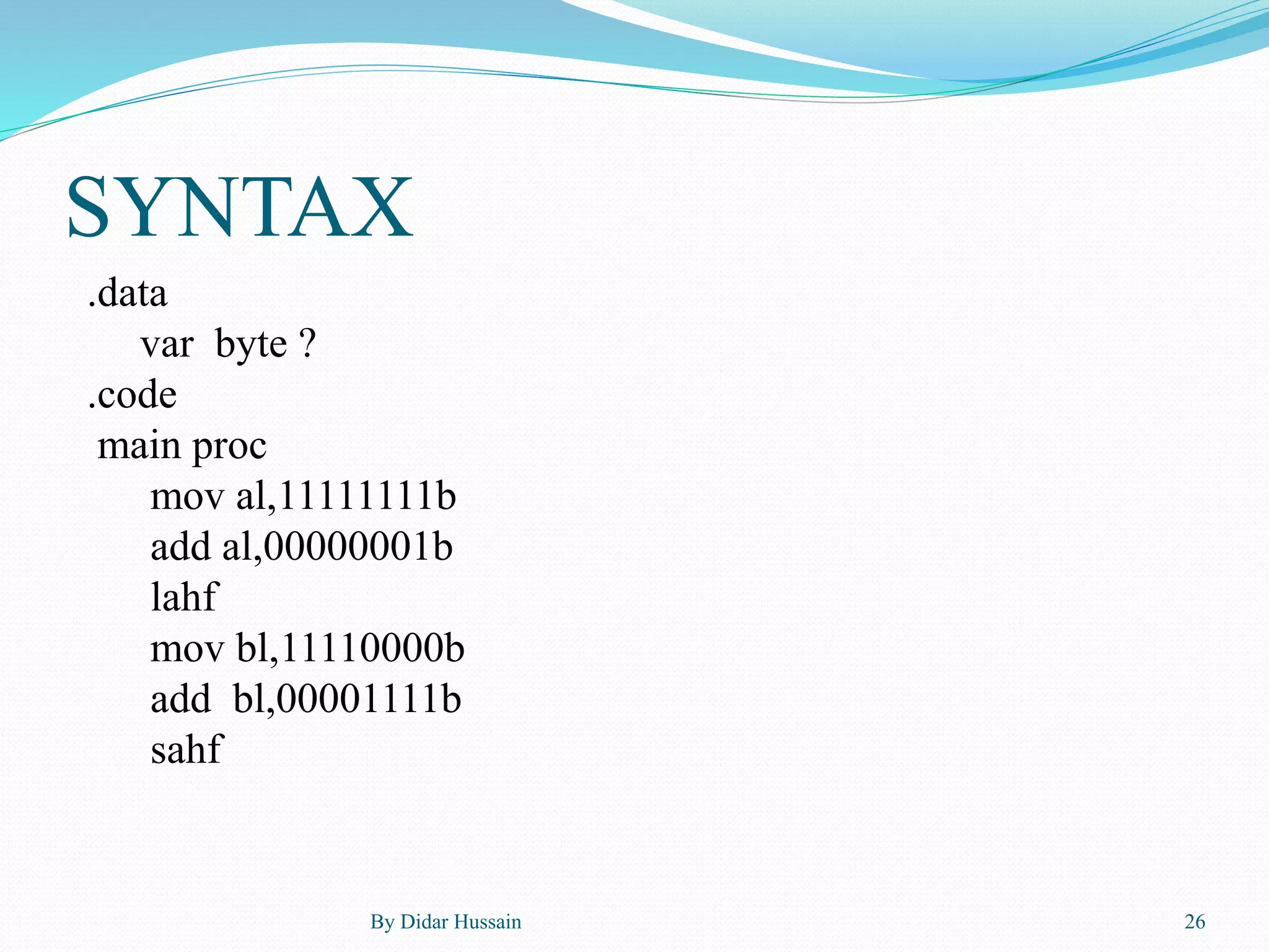 Assembly language instructions | PDF