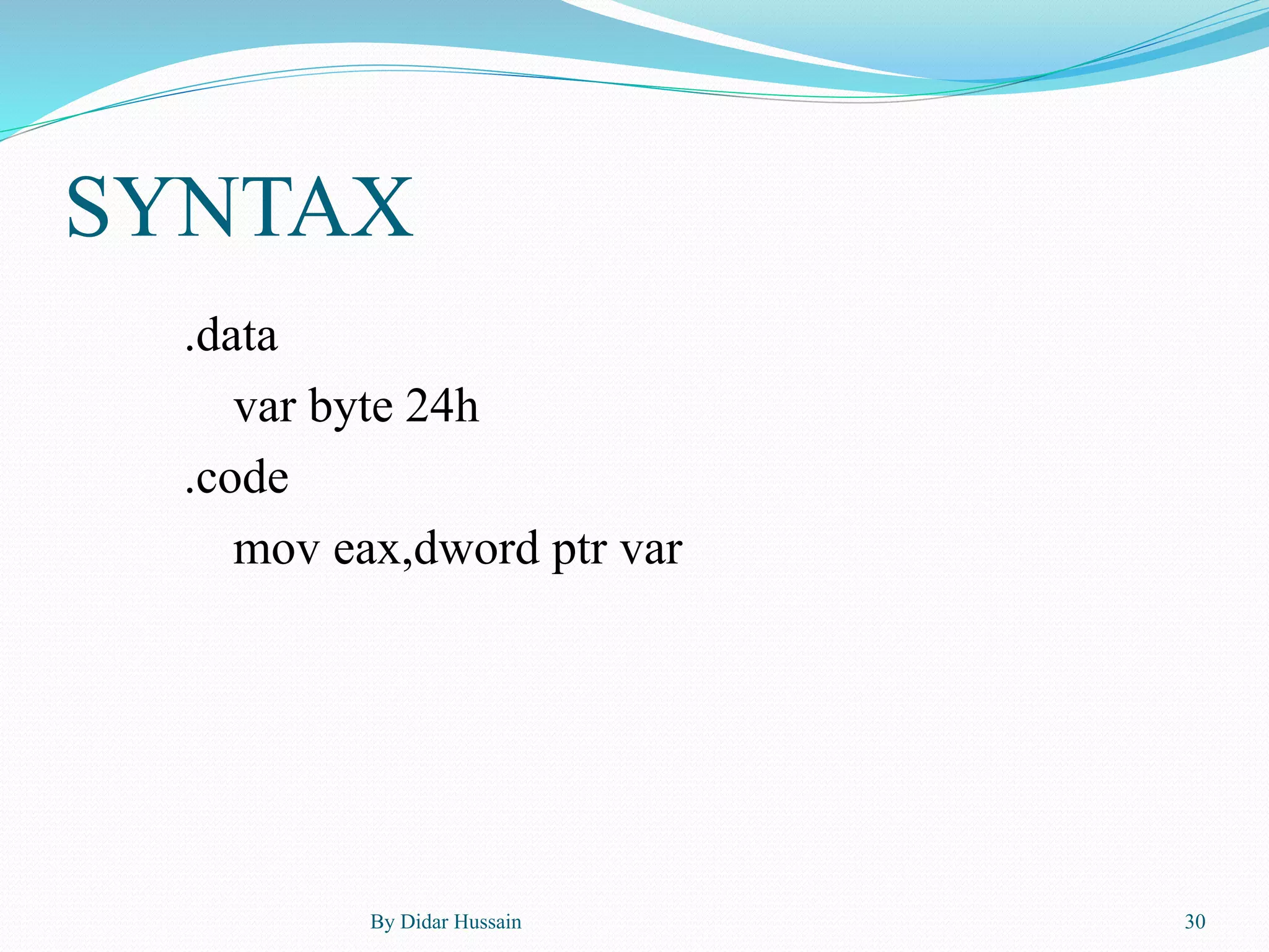 Assembly language instructions | PDF