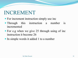Assembly language instructions | PDF