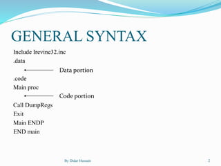 Assembly language instructions | PDF