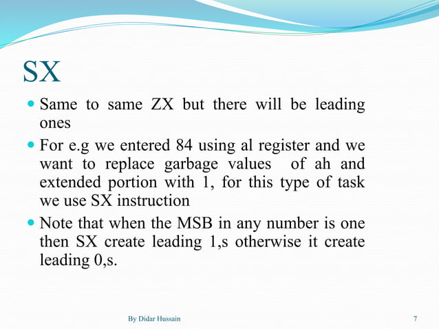 Assembly language instructions | PDF