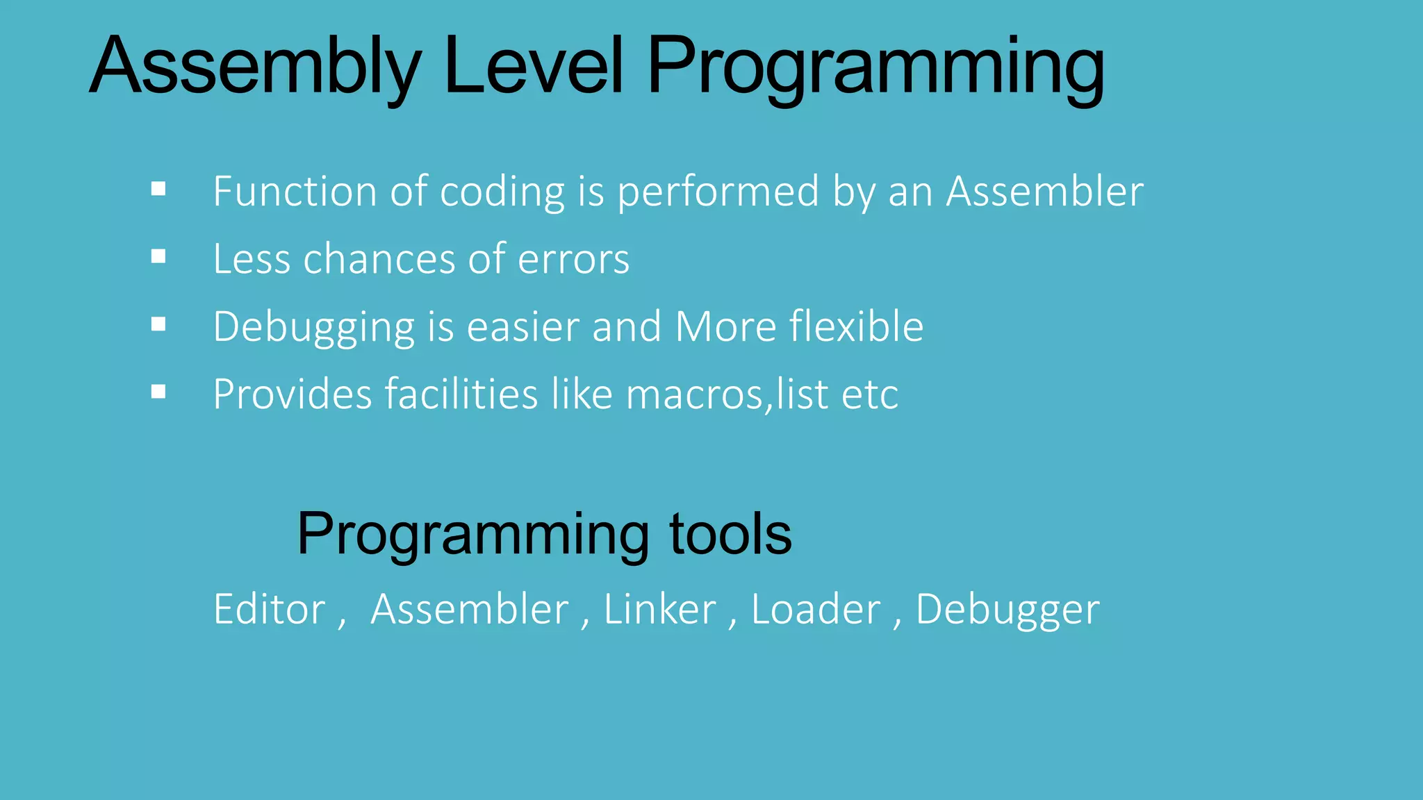 Assembly language programming | PPTX