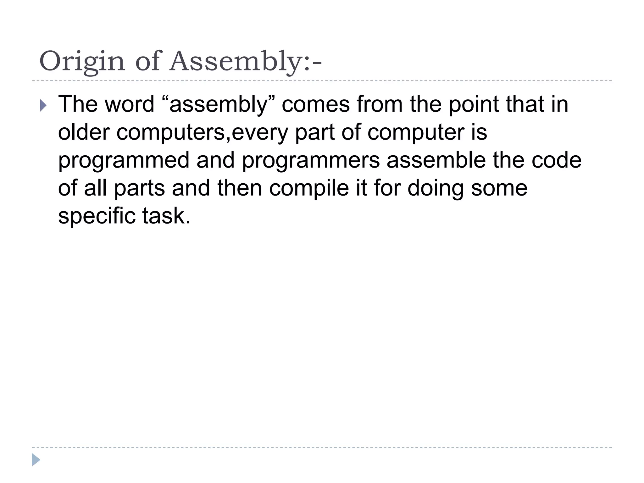 Assembly language progarmming | PPT