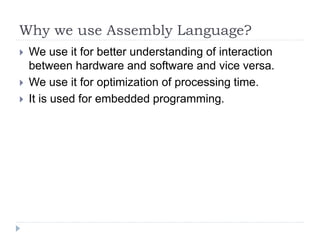 Assembly language progarmming | PPT