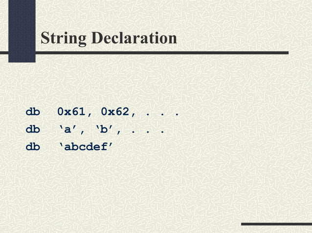 Assembly language programming cs401 power point slides lecture 16 | PPT Assembly language programming cs401 power point slides lecture 16 | PPT