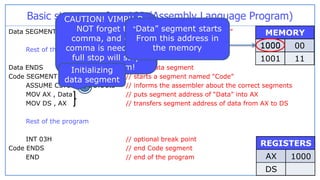 Assembly language programming | PPSX | Programming Languages | Computing