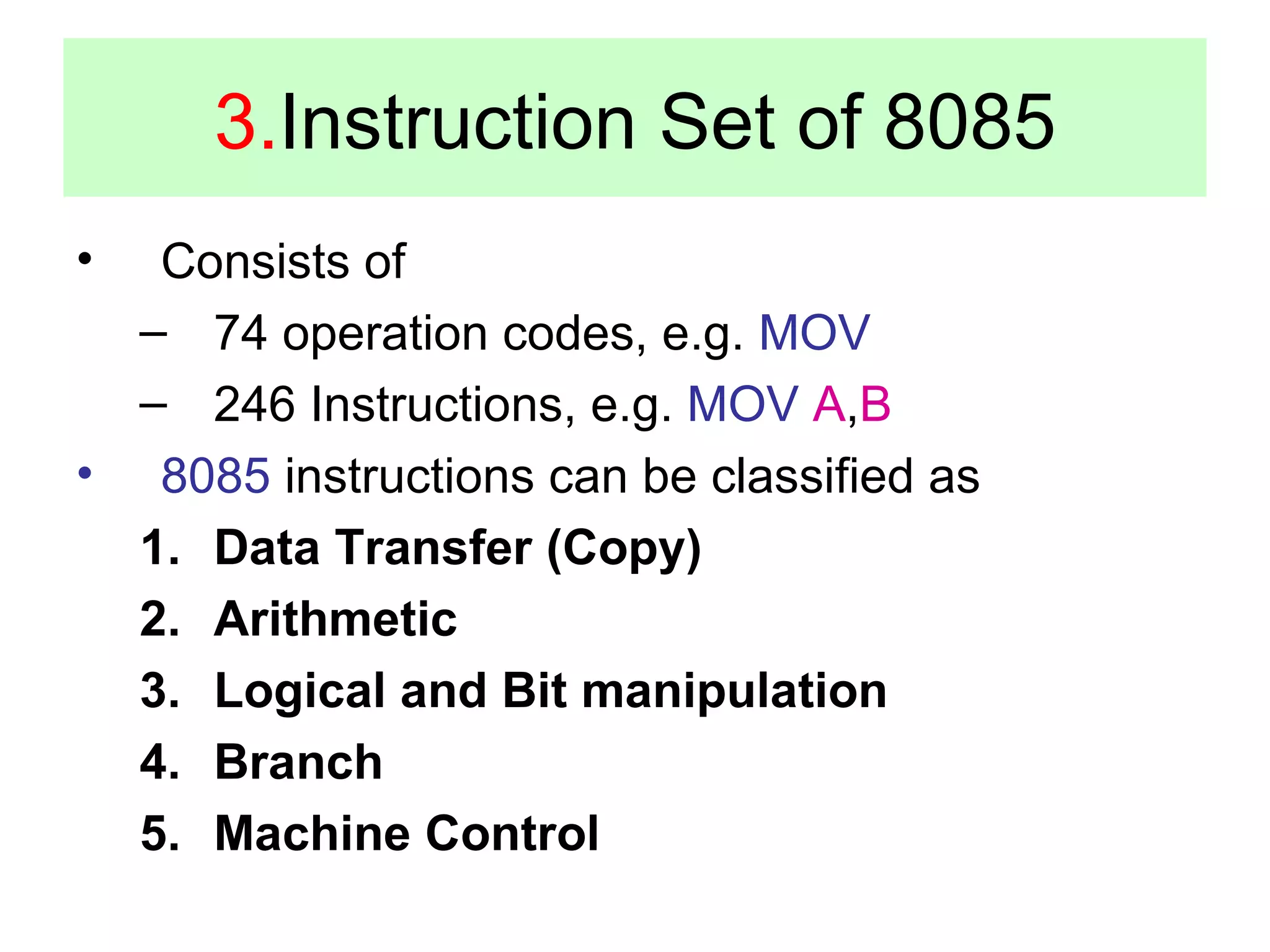 Assembly Language Programming Of 8085 | PPT Assembly Language Programming Of 8085 | PPT