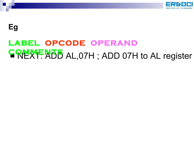 Assembly language programming(unit 4) | PPT