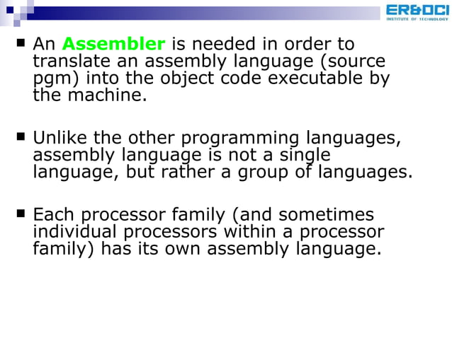 Assembly language programming(unit 4) | PPT