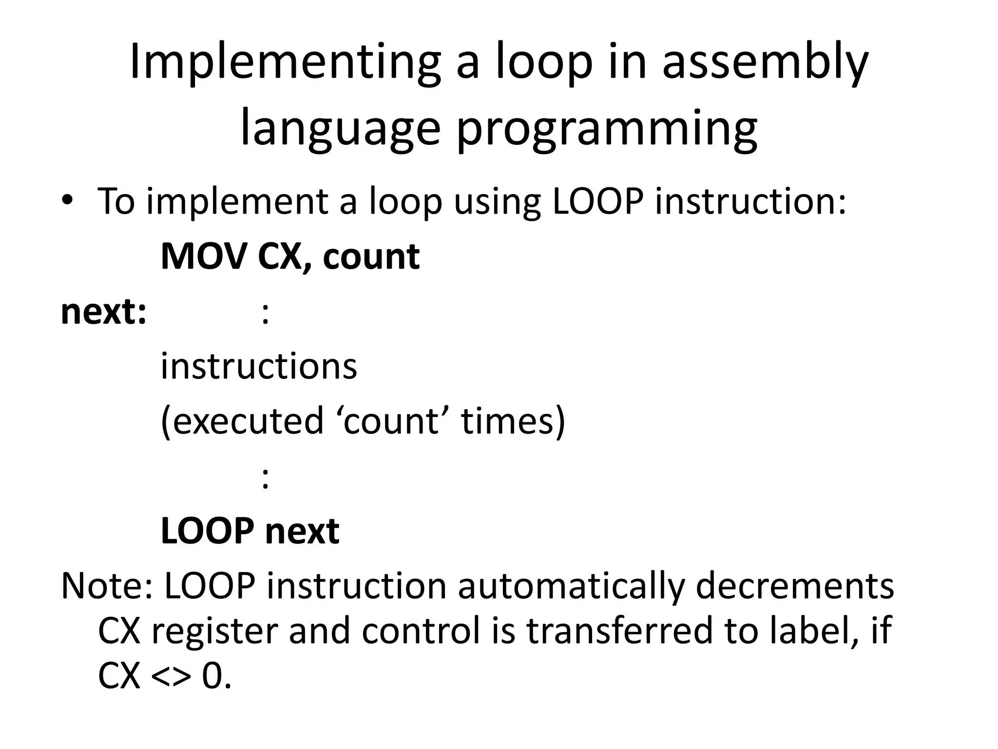 Assembly language programs 2 | PPTX
