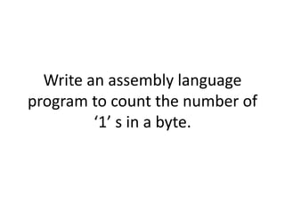 Assembly language programs | PPTX