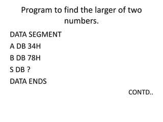 Assembly language programs | PPTX