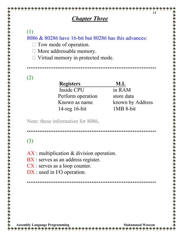 Assembly Language Programming And Organization Of Ibm Pc By Ytha Yu