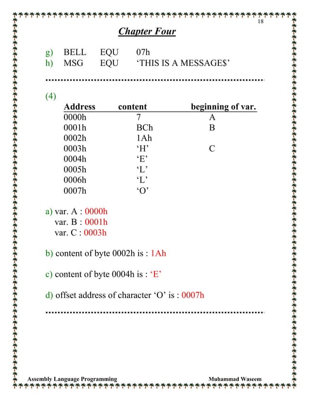 Assembly Language Programming And Organization Of Ibm Pc By Ytha Yu