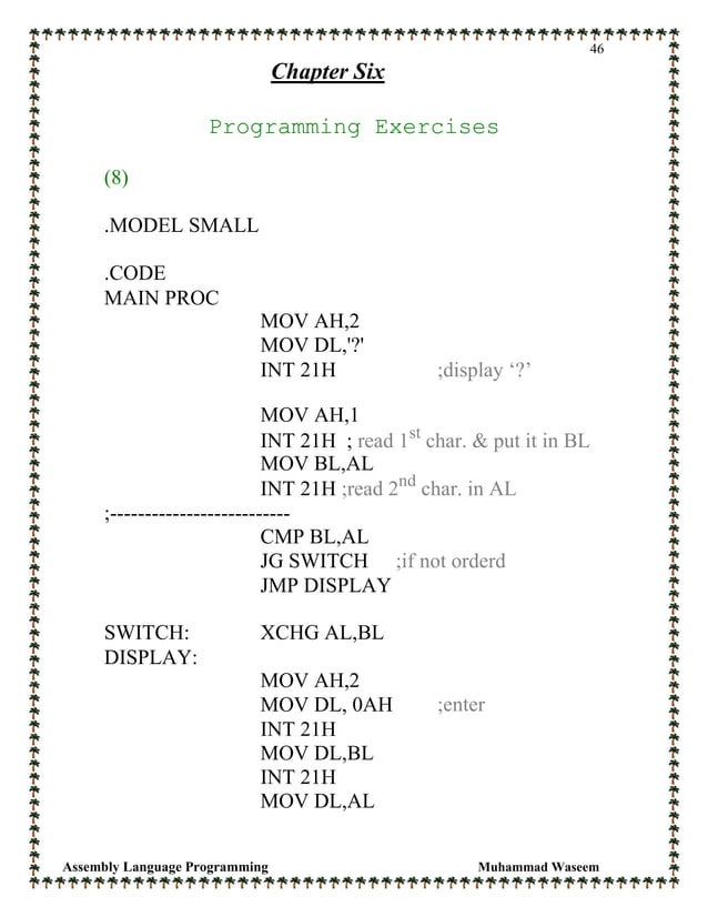 Assembly Language Programming And Organization Of Ibm Pc By Ytha Yu