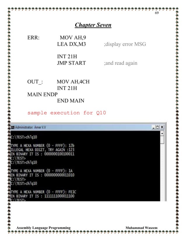 Assembly Language Programming And Organization Of Ibm Pc By Ytha Yu
