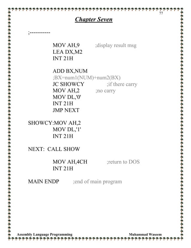 Assembly Language Programming And Organization Of Ibm Pc By Ytha Yu