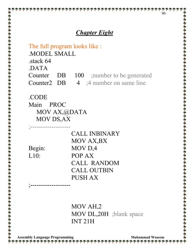 Assembly Language Programming And Organization Of Ibm Pc By Ytha Yu