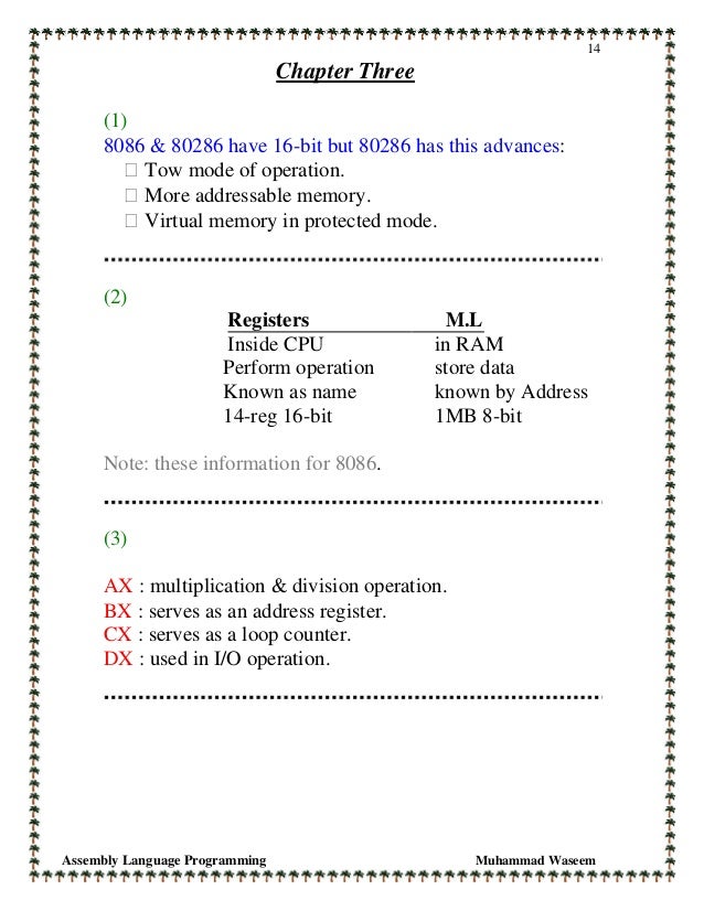 Assembly Language Programming And Organization Of Ibm Pc By Ytha Yu