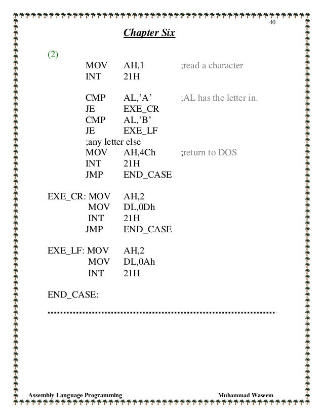 Assembly Language Programming And Organization Of Ibm Pc By Ytha Yu