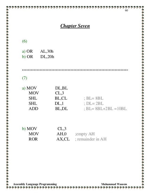 Assembly Language Programming And Organization Of Ibm Pc By Ytha Yu