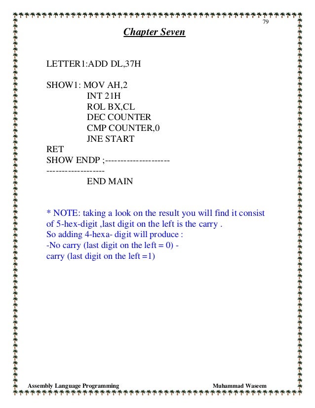 Assembly Language Programming And Organization Of Ibm Pc By Ytha Yu