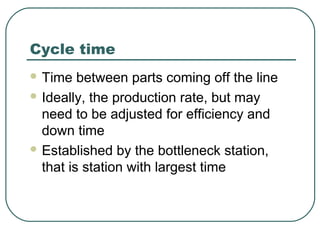 Assembly line balancing | PPT