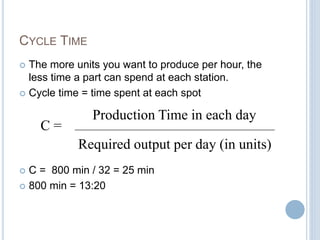Assembly line balancing | PPTX