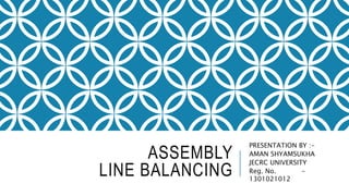 Assembly line balancing | PPTX