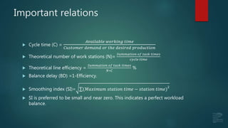 Assembly line balancing | PPTX