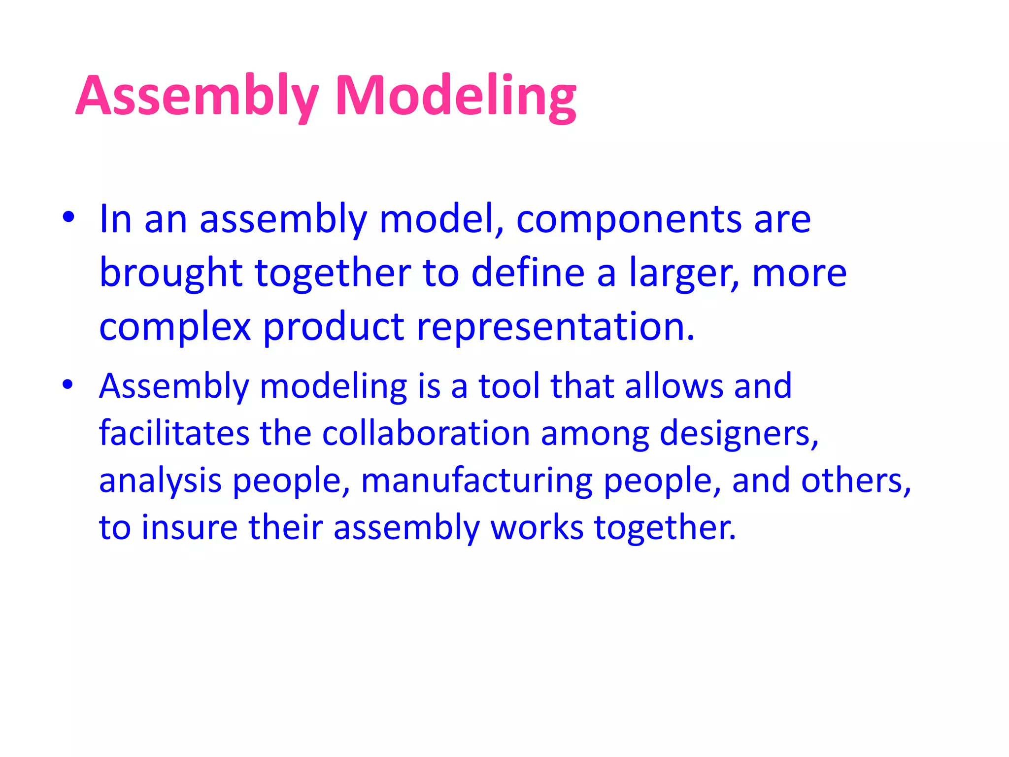 Assembly modelling | PPTX