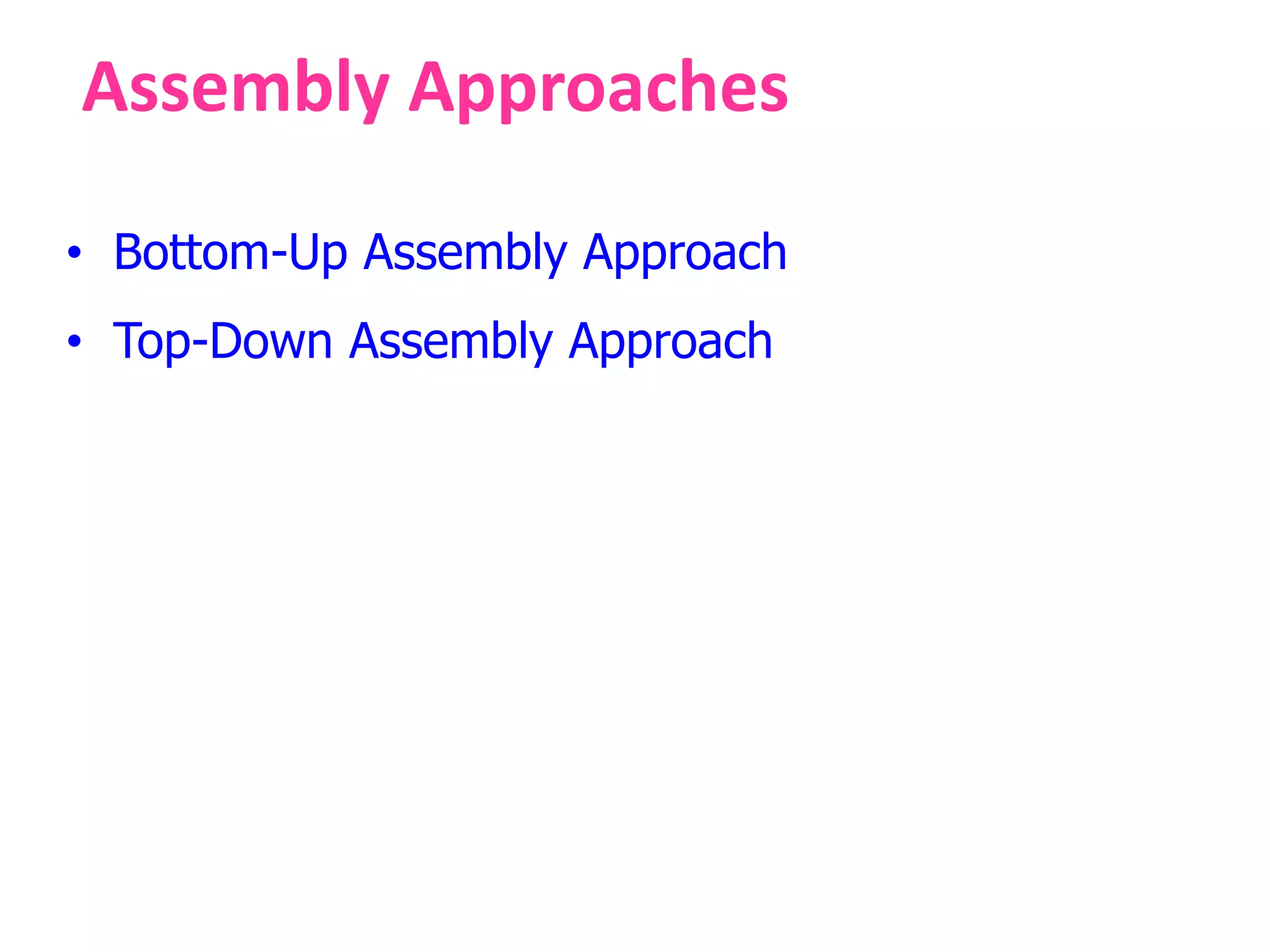 Assembly modelling | PPTX