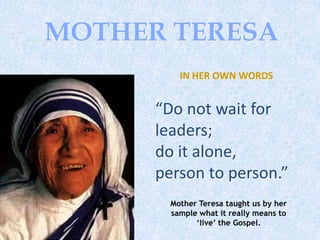 Mother Teresa ( Goddess for the mankind) | PPT