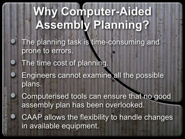 Computer-Aided Assembly Planning | PPTX | Technology & Computing