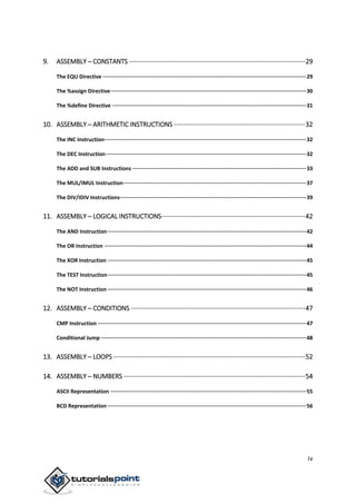 Assembly programming tutorial | PDF