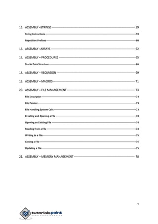Assembly programming tutorial | PDF