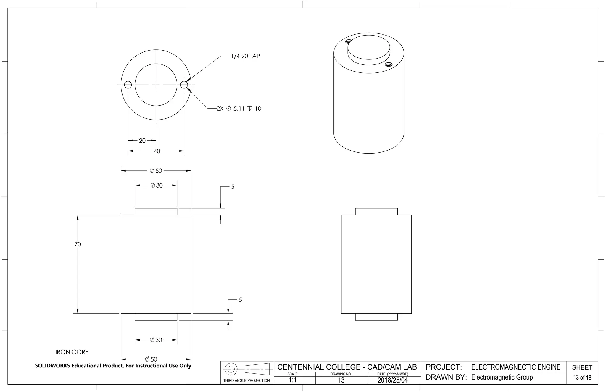 Electro-magnetic Engine Assembly in Solidworks | PDF | Physics | Science