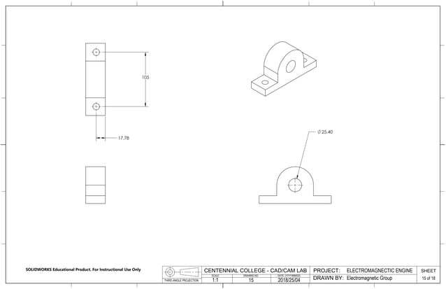 Electro-magnetic Engine Assembly in Solidworks | PDF | Physics | Science