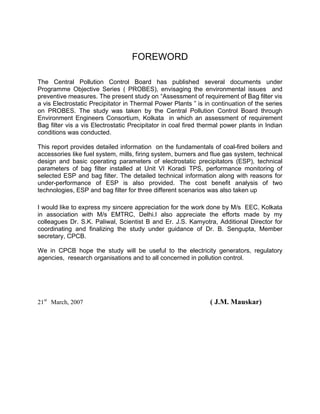 Assement of-bag-filter-vs-esp-cpcb | PDF