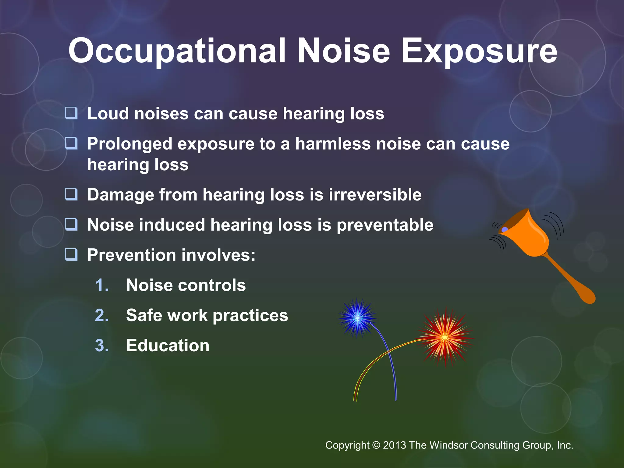Occupational Noise Exposure and Hearing Conservation | PPTX